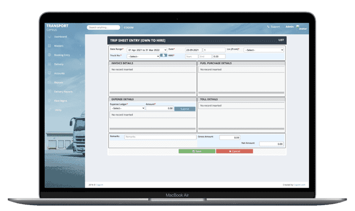 Transport Genius -Cloud/Online Fleet/Logistics/Transport Software|+91 ...